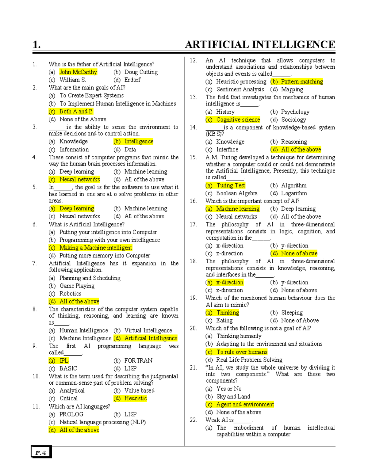 Ch. 1 AI Concepts and Key Questions for Understanding - Studocu