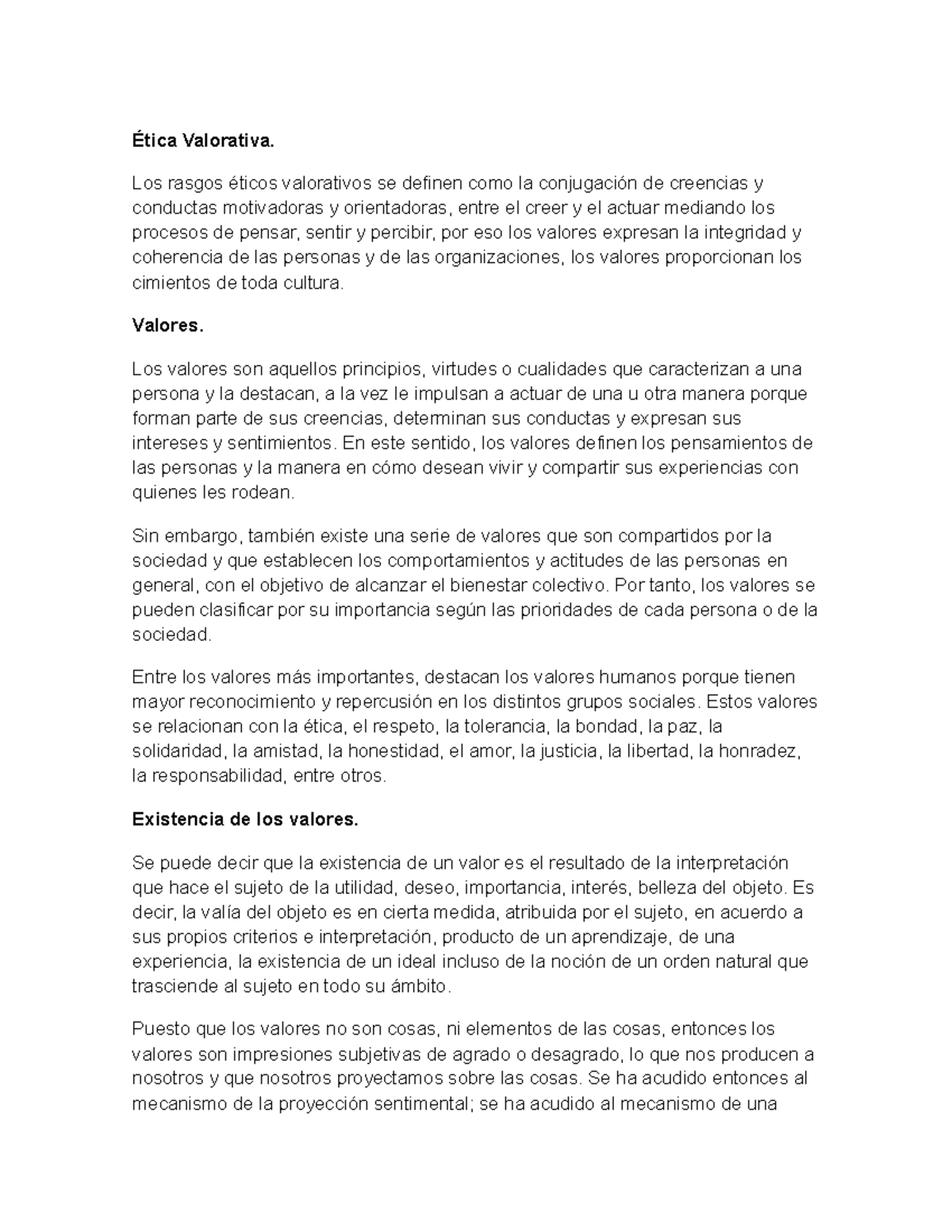 Ética Valorativa: Conceptos y Virtudes Fundamentales - Studocu