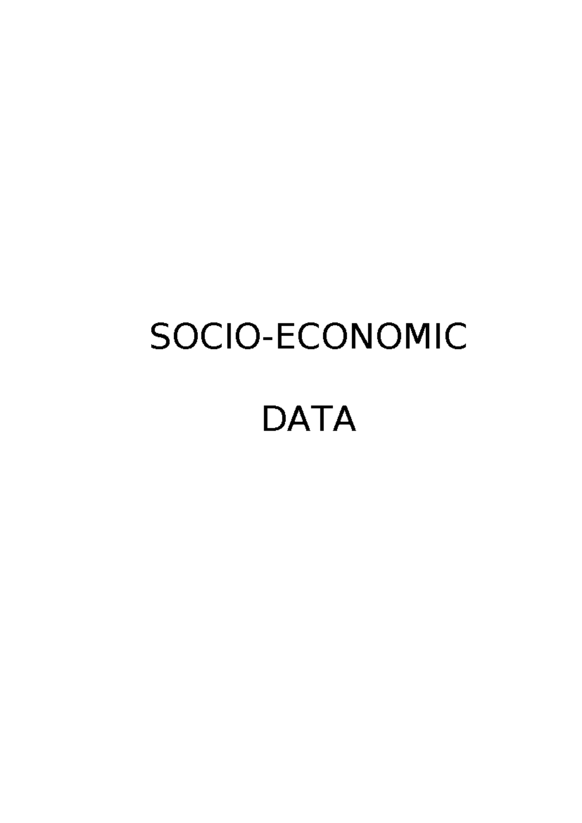 Socio-Economic Data Analysis: Monthly Income & Housing Conditions - Studocu