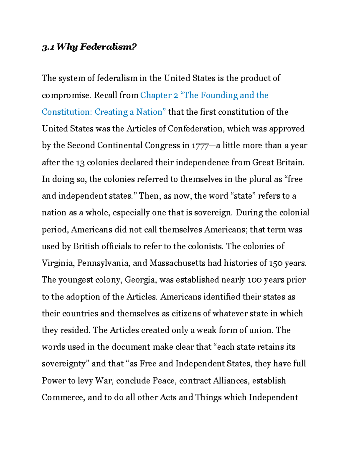 Chapter 3 Federalism: Key Concepts and Historical Context - Studocu