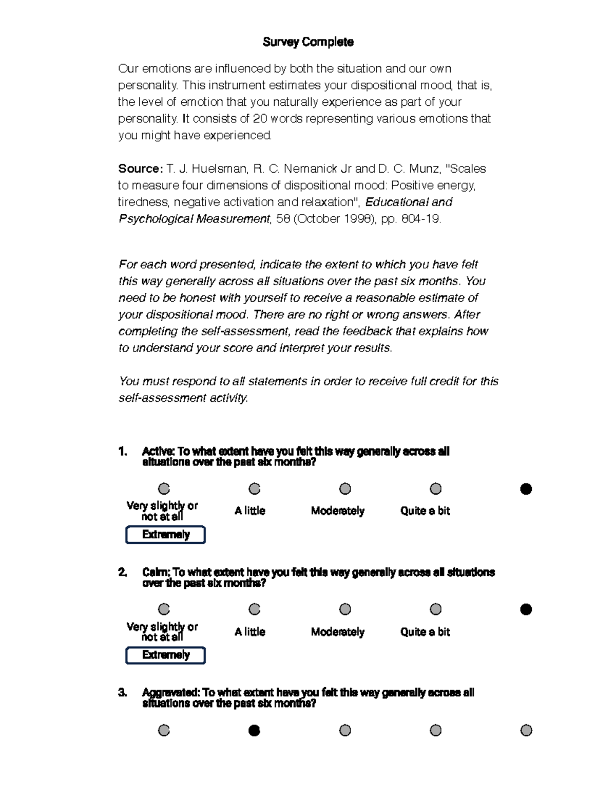 What Is Your Emotional Personality - Survey Complete Our emotions are ...