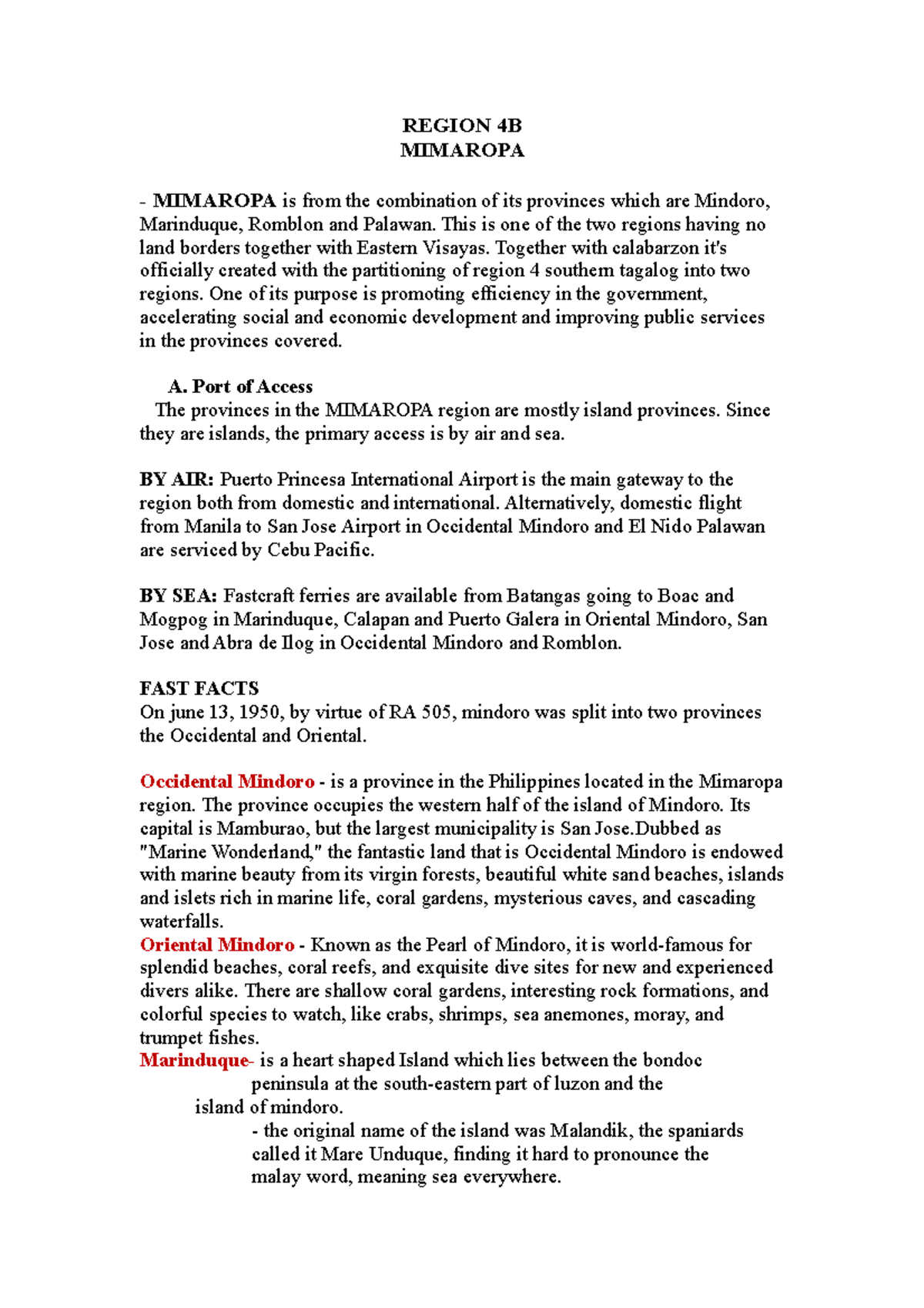 MIMAROPA: An Overview of Its Provinces, Attractions, and Delicacies ...