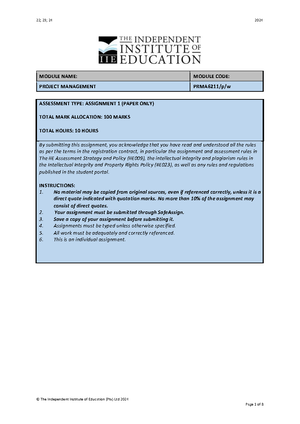 [Solved] With examples explain 5 elements of the cost section of the - Introduction To Project ...
