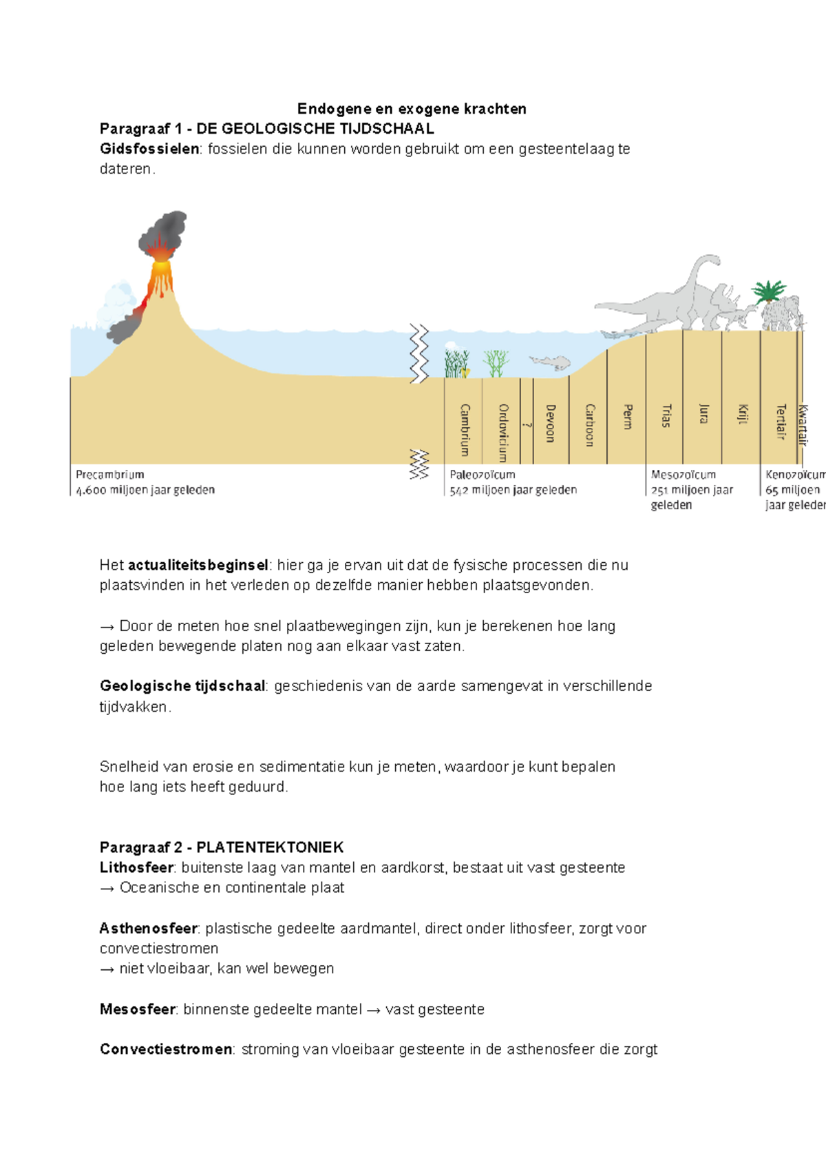 AK samenvatting vwo 4: Endogene en Exogene Krachten in Geologie ...