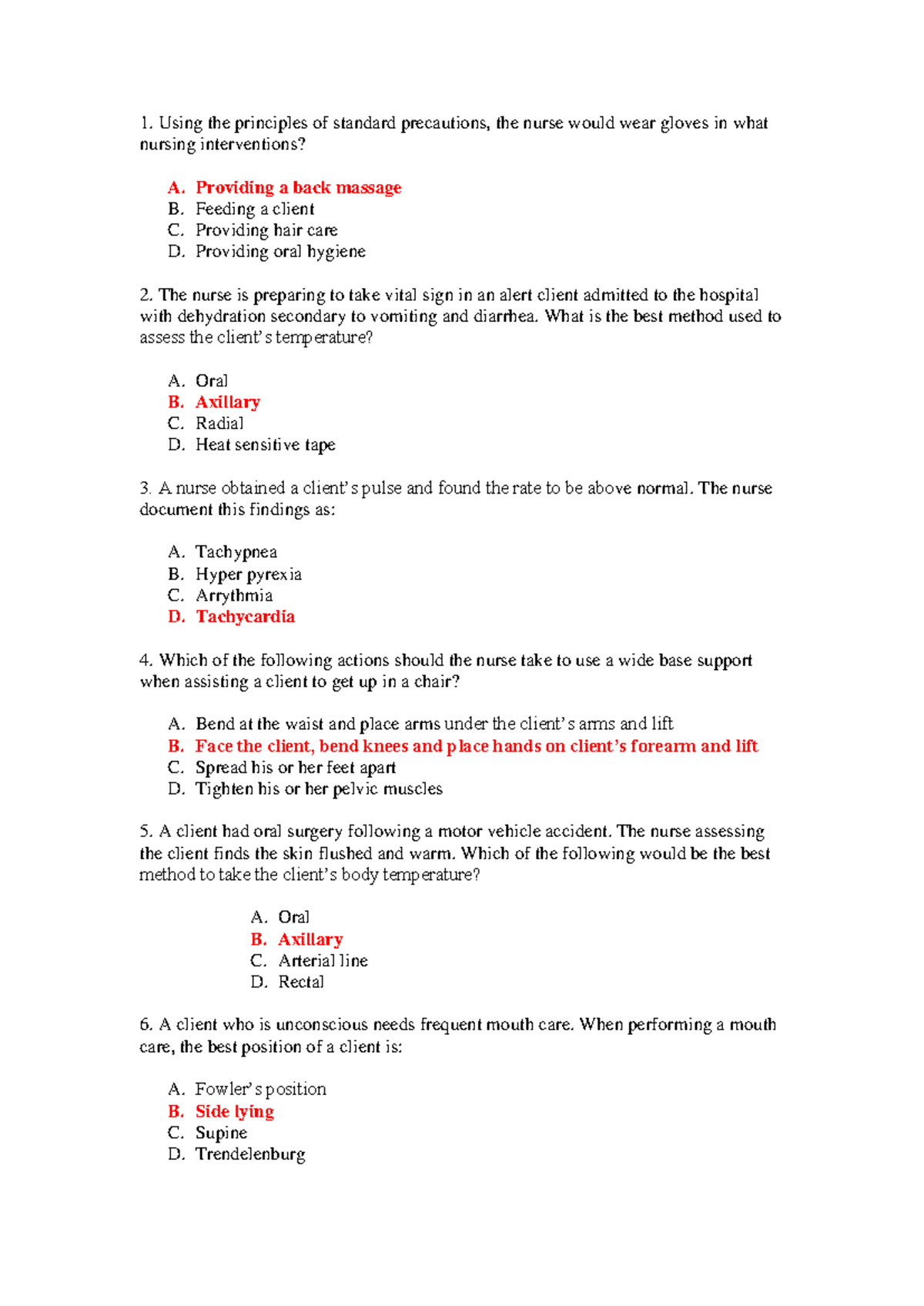 Prometric Nursing Exam: 100 Essential Practice Questions - Studocu