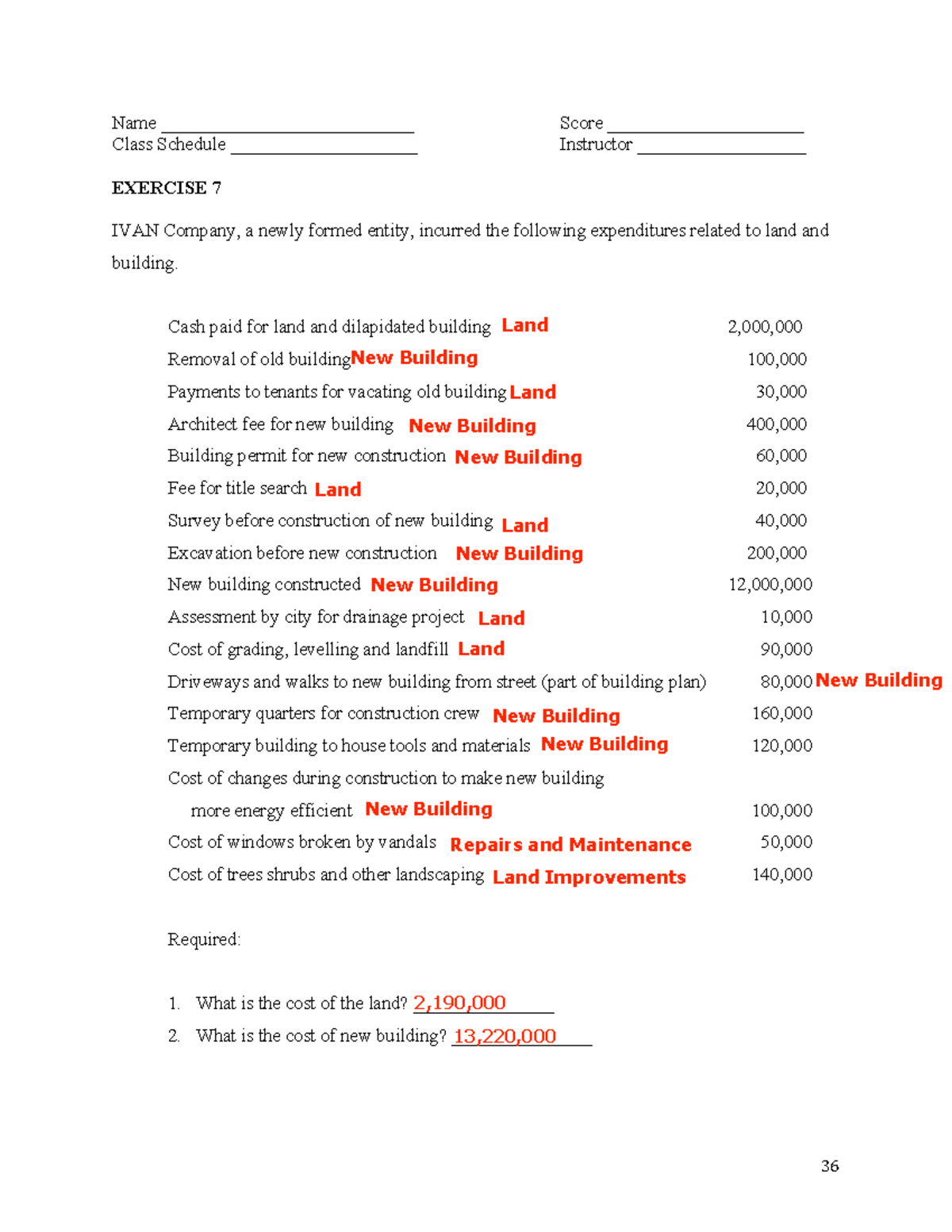 Assignment 01: Suggested Answers for Property, Plant & Equipment - Studocu