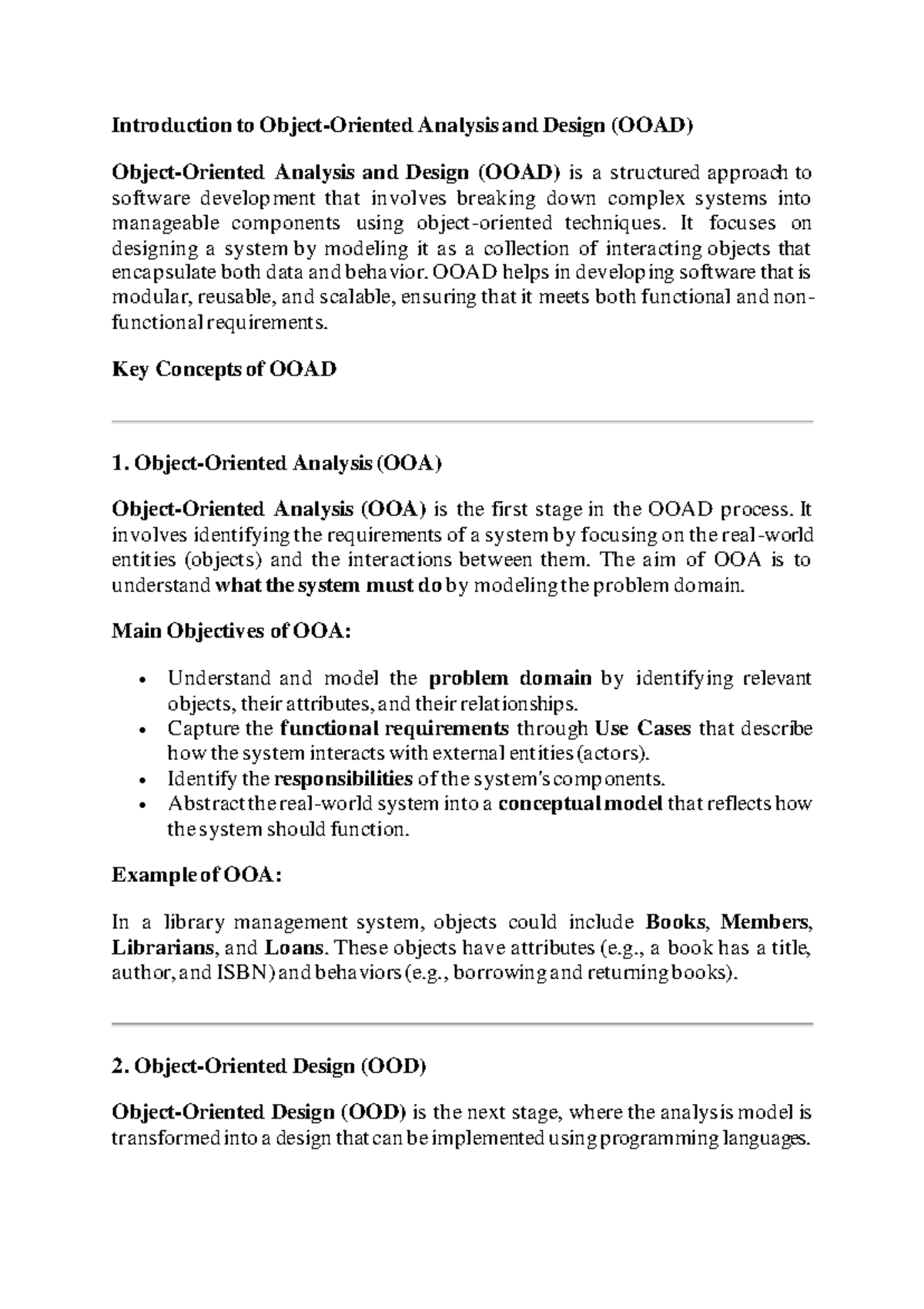 Intro to OOAD: Understanding OOA, OOD, and UML Concepts (OOAD Ch. 2 ...
