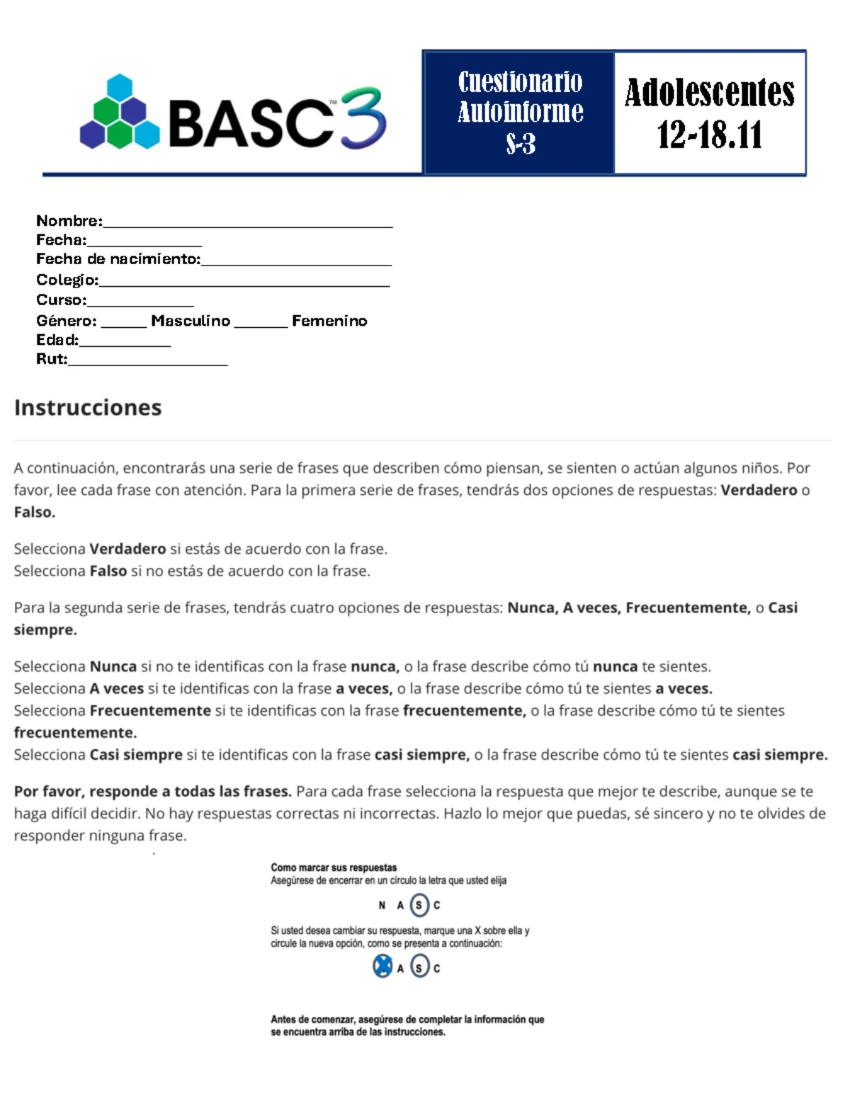 1) BASC-3 Manual - Cuestionario para la evaluación conductual infantil ...