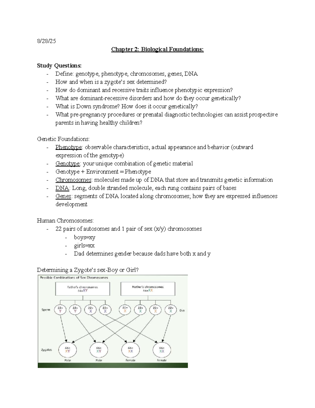 PSY230 - Chapter 2: Biological Foundations & Nature vs. Nurture Study ...