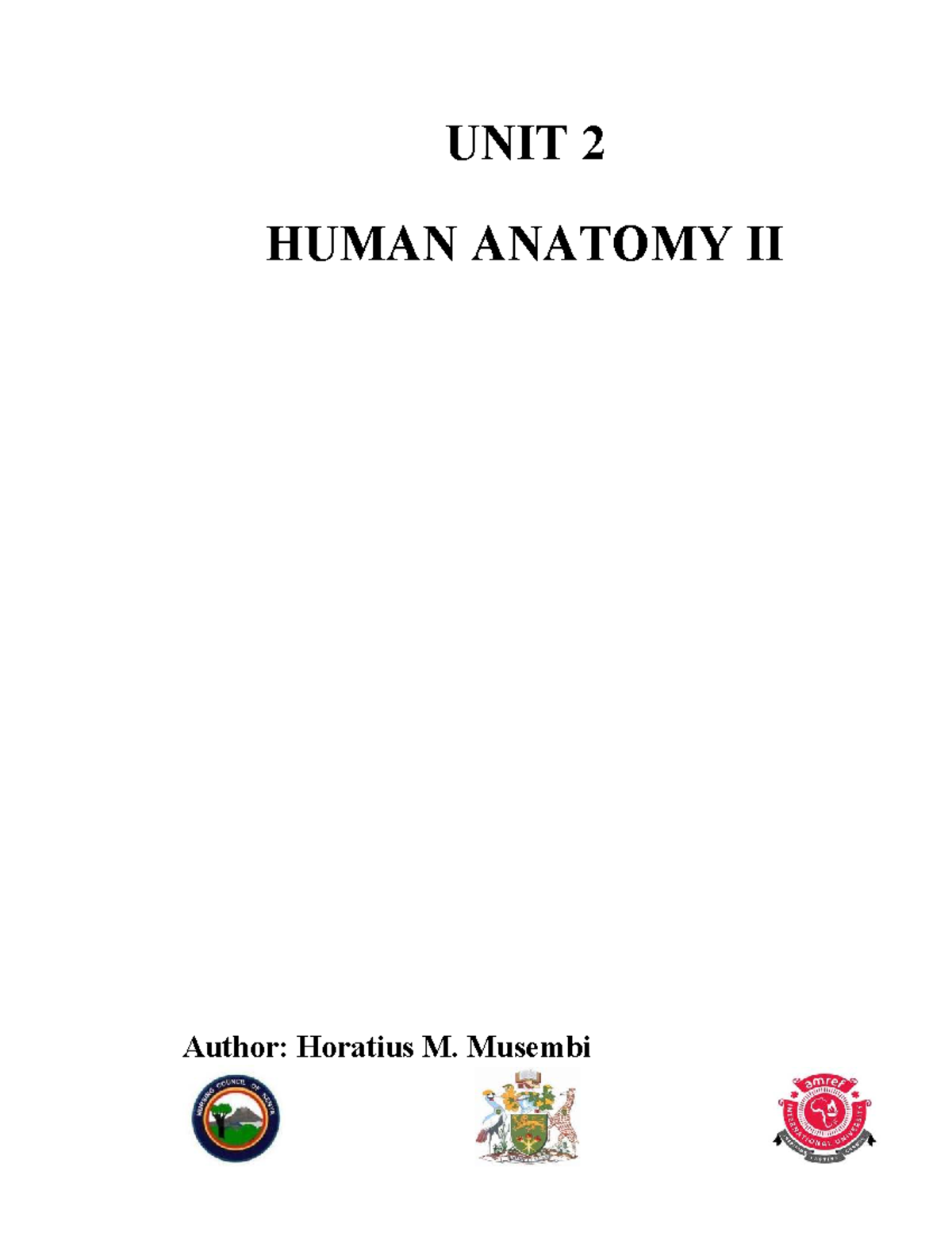 UNIT 2: Human Anatomy II - Comprehensive Study Guide - Studocu
