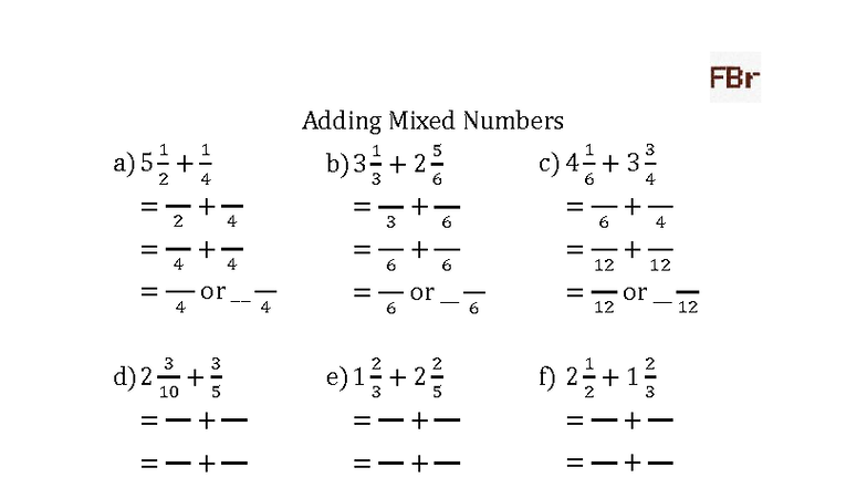 MATH 101: Adding Mixed Number Fractions Notes - Studocu