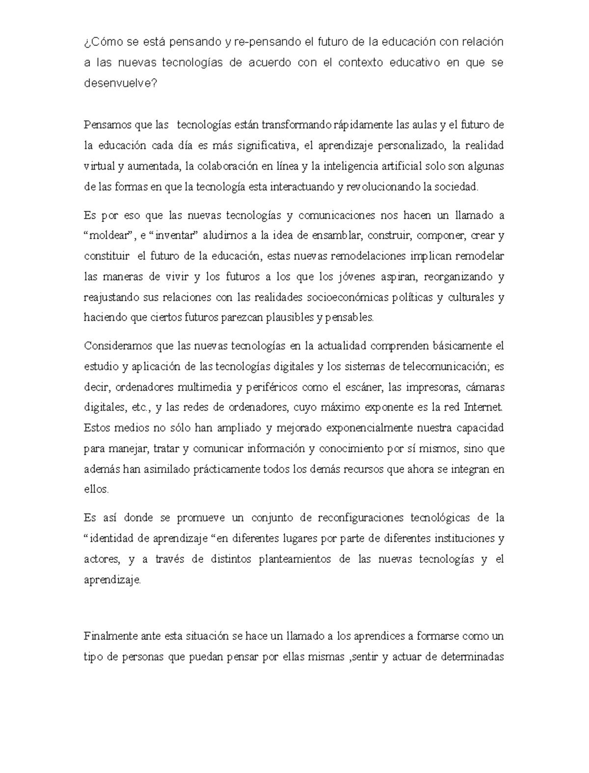 Currículo y Práctica Pedagógica: Futuro de la Educación y Tecnología ...