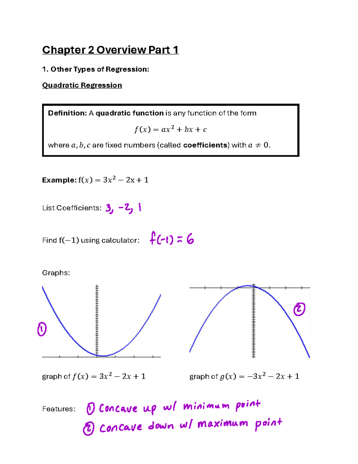 MATH 101: Chapter 2 Overview - Quadratic, Exponential & Logarithmic ...