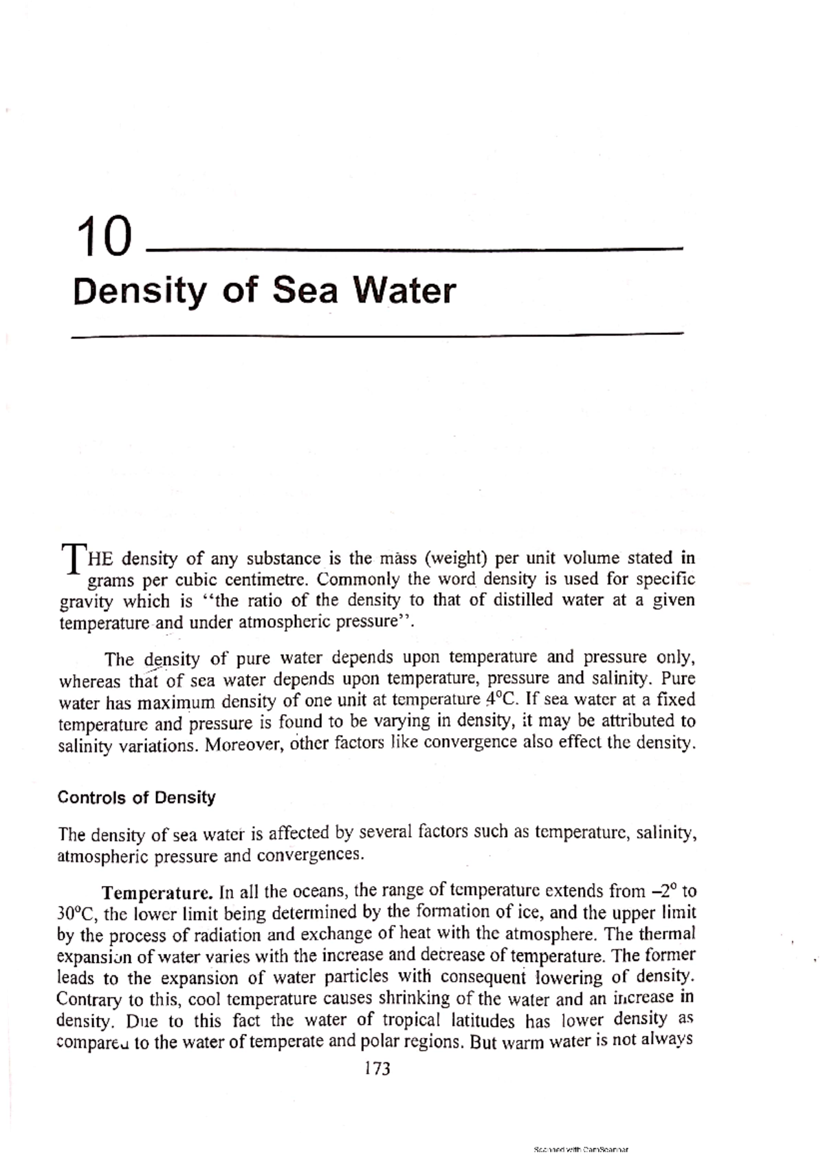 Density of Sea Water: Factors Influencing Oceanic Density - Studocu