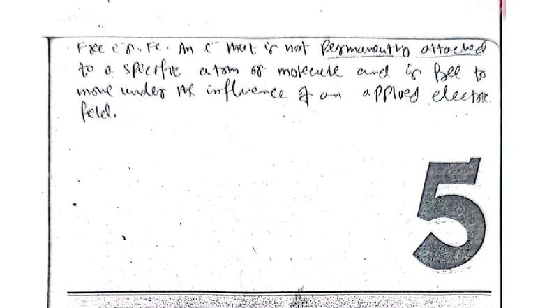 Free Electron Theory of Metals - CS 144 Solid State Physics Chapter 5 ...