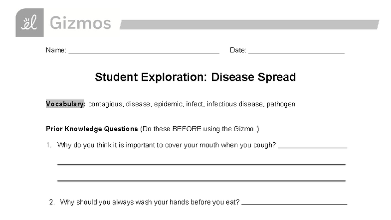 Disease Spread Simulation Exploration (SE) - 2019 - Studocu