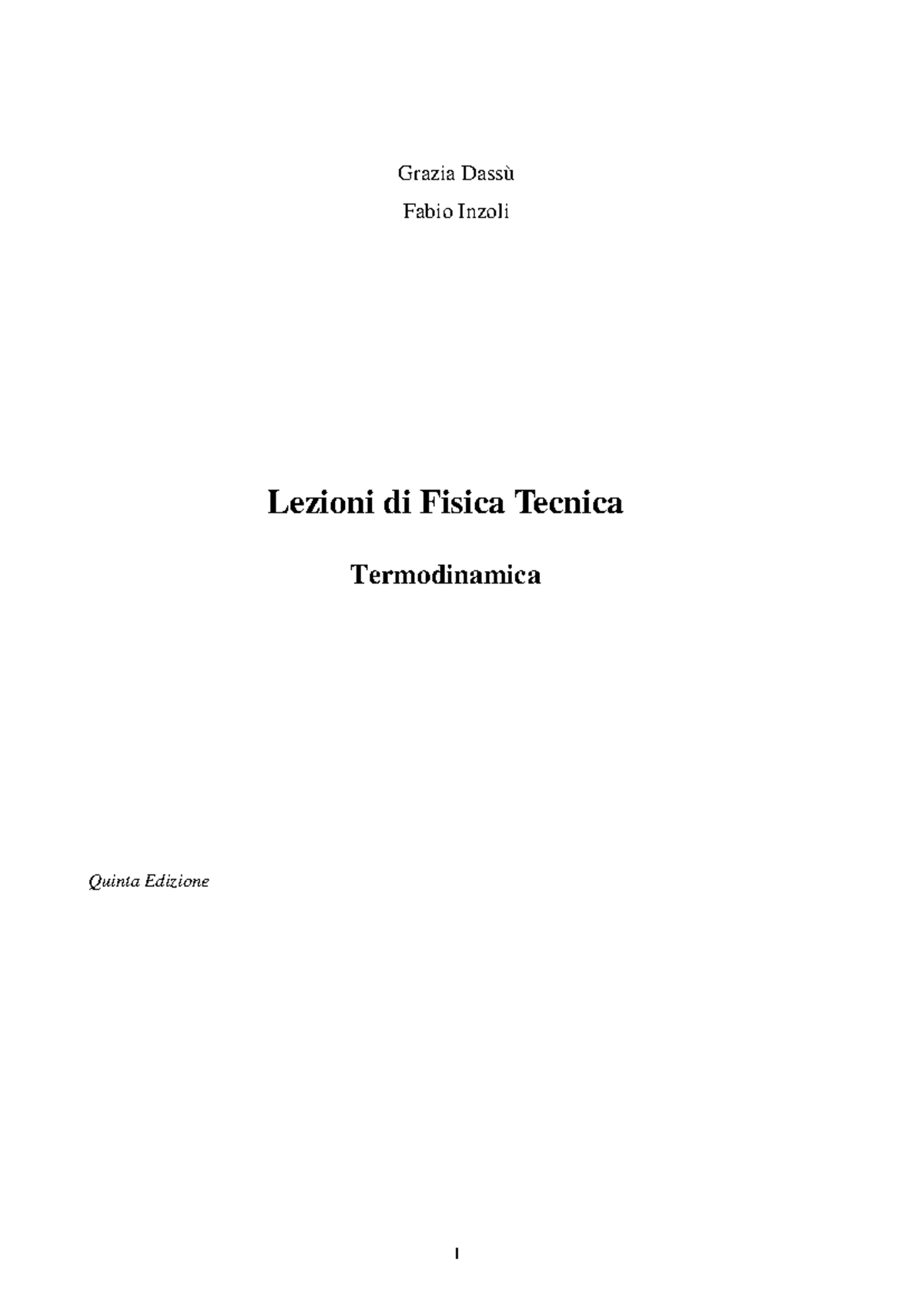 Lezioni di Fisica Tecnica - Termodinamica: Quinta Edizione e Sintesi ...