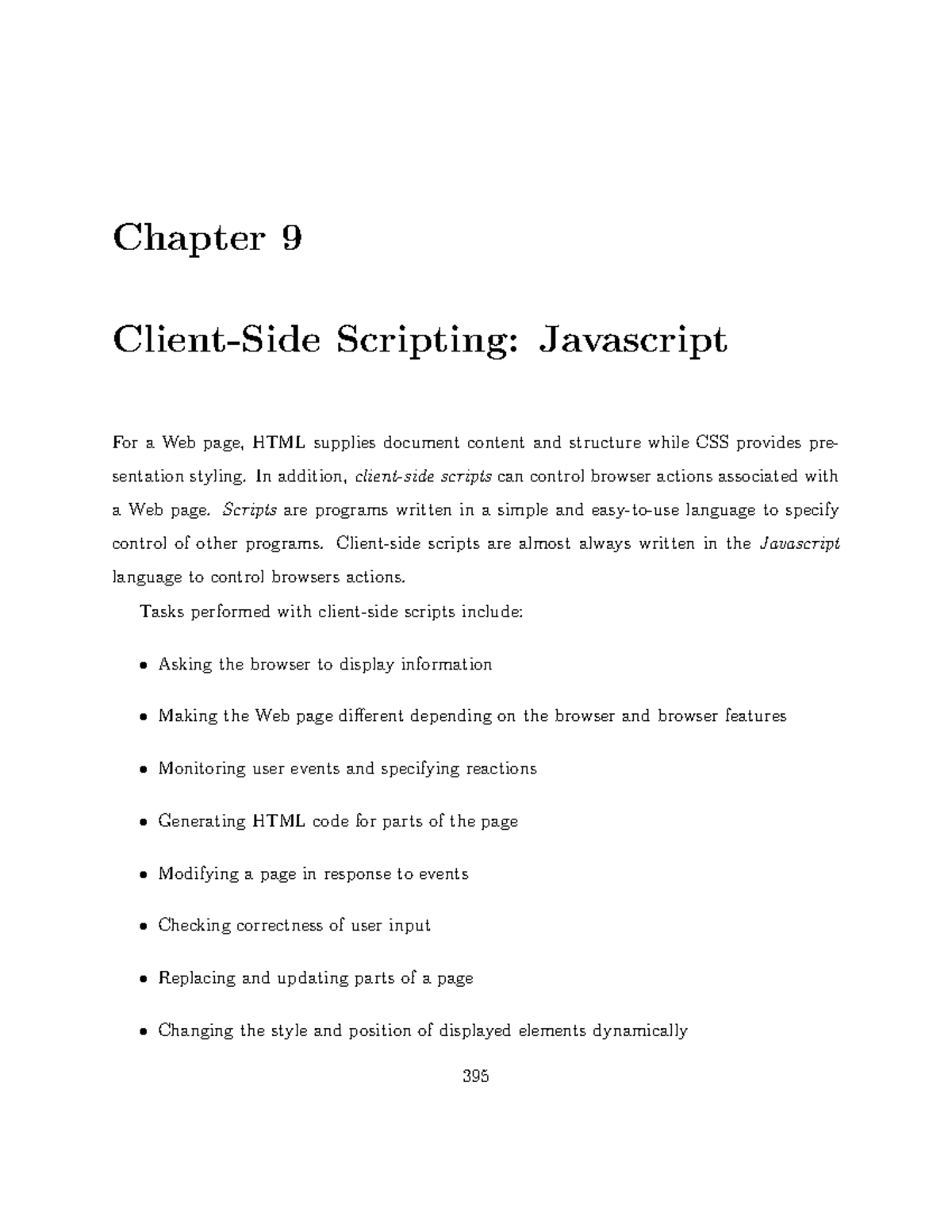 Client-Side Scripting Concepts: JavaScript Overview and Applications - Studocu