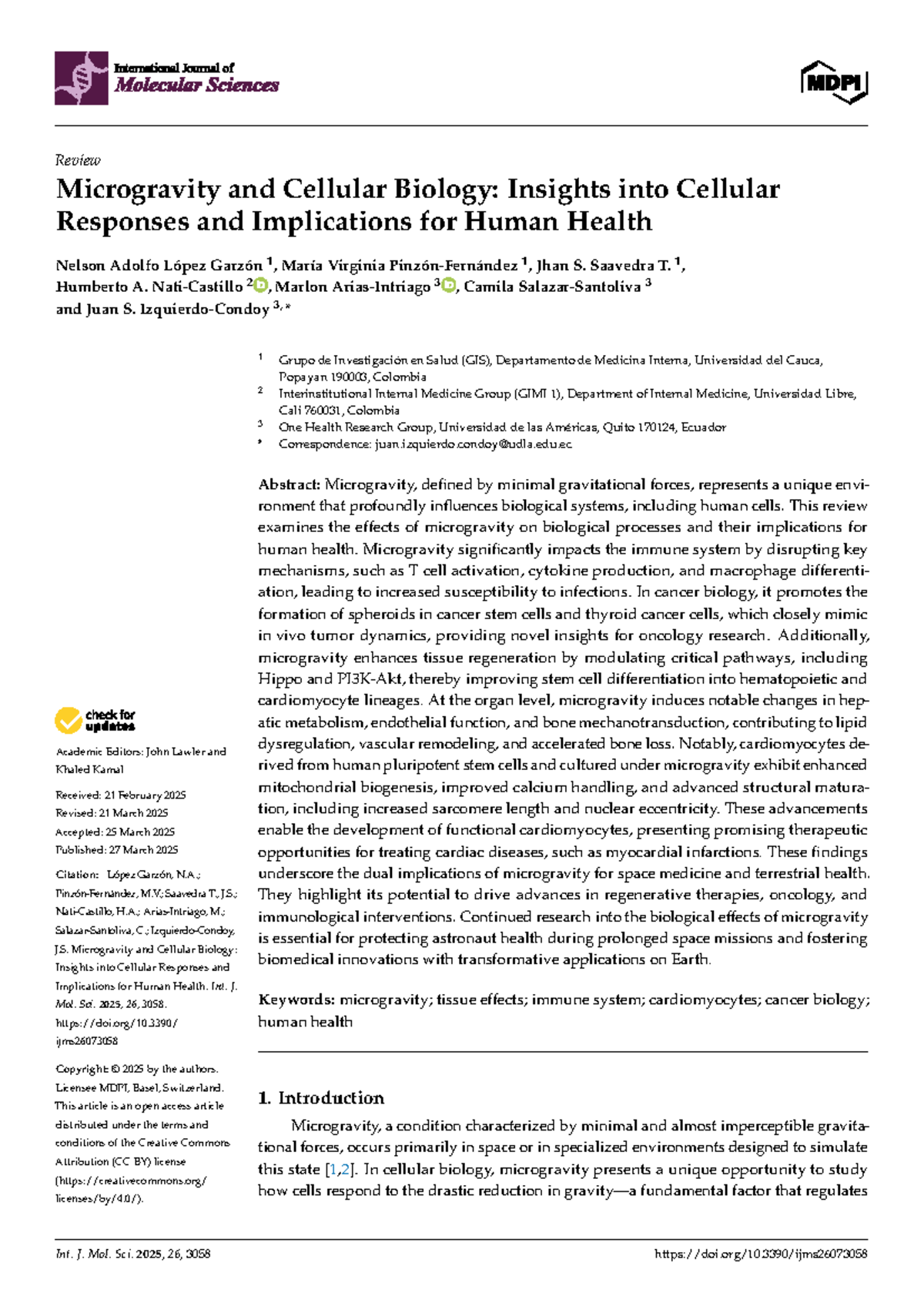 Microgravity and Cellular Biology: Impacts on Health and Regeneration ...