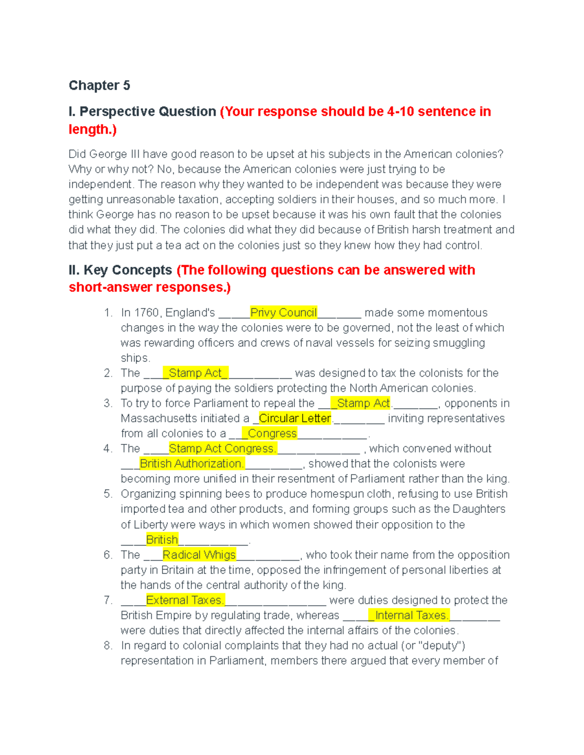 History Test Review: Key Concepts and Perspectives (HIST 101) - Studocu