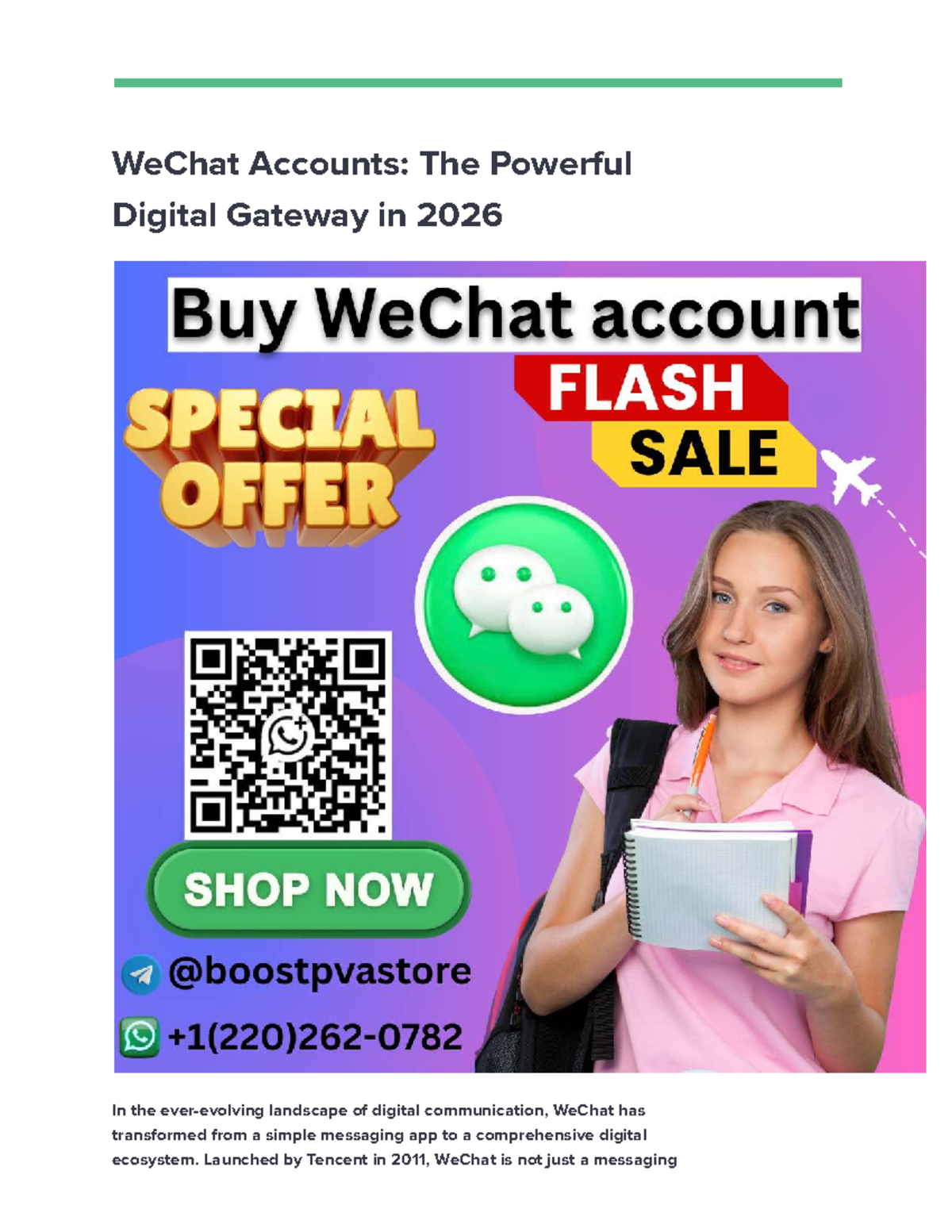 WeChat Accounts: A Comprehensive Guide for 2026 - Studocu