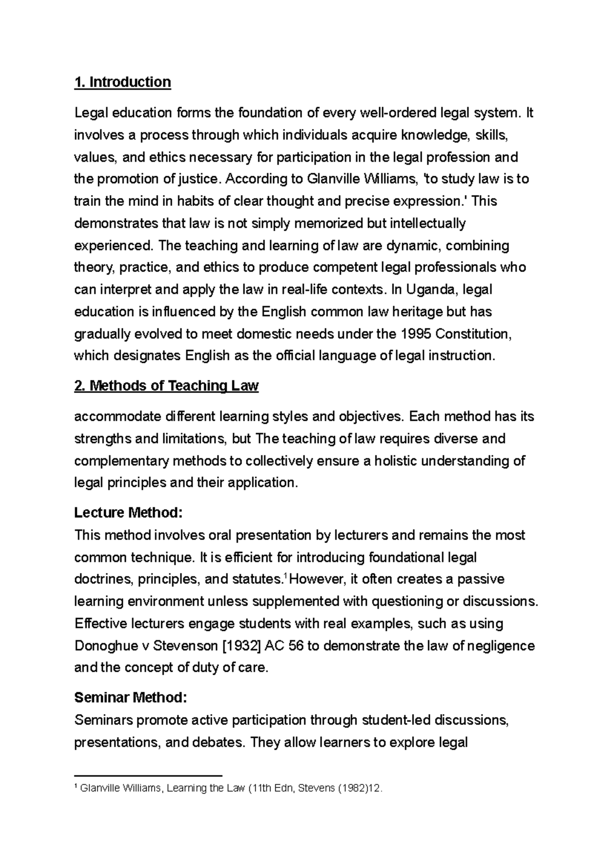 Methods of Teaching Law: A Comprehensive Overview (LAW 101) - Studocu