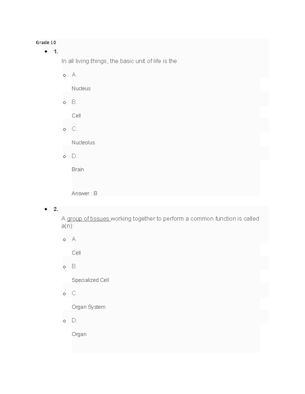 Grade-10 - Summative test can be use from 1st to 4th quarter. - Grade ...