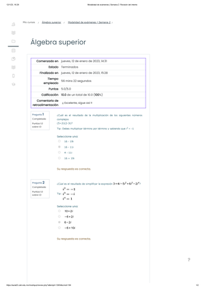 Algebra Superior 3 - Algebra Superior Álgebra superior Mis cursos ...