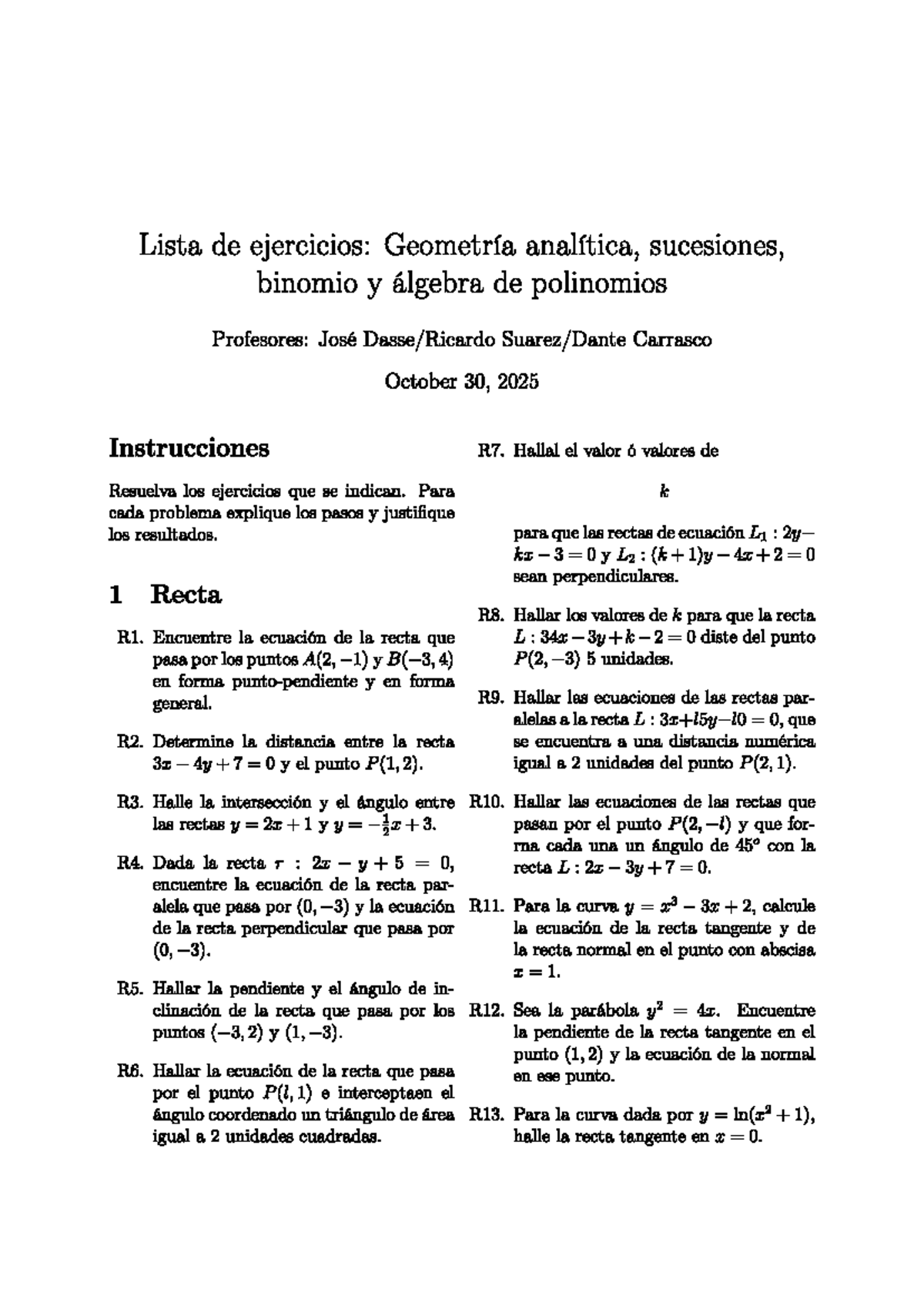 Tarea 2 AYT 2025 - Ejercicios de Geometría y Álgebra - Studocu