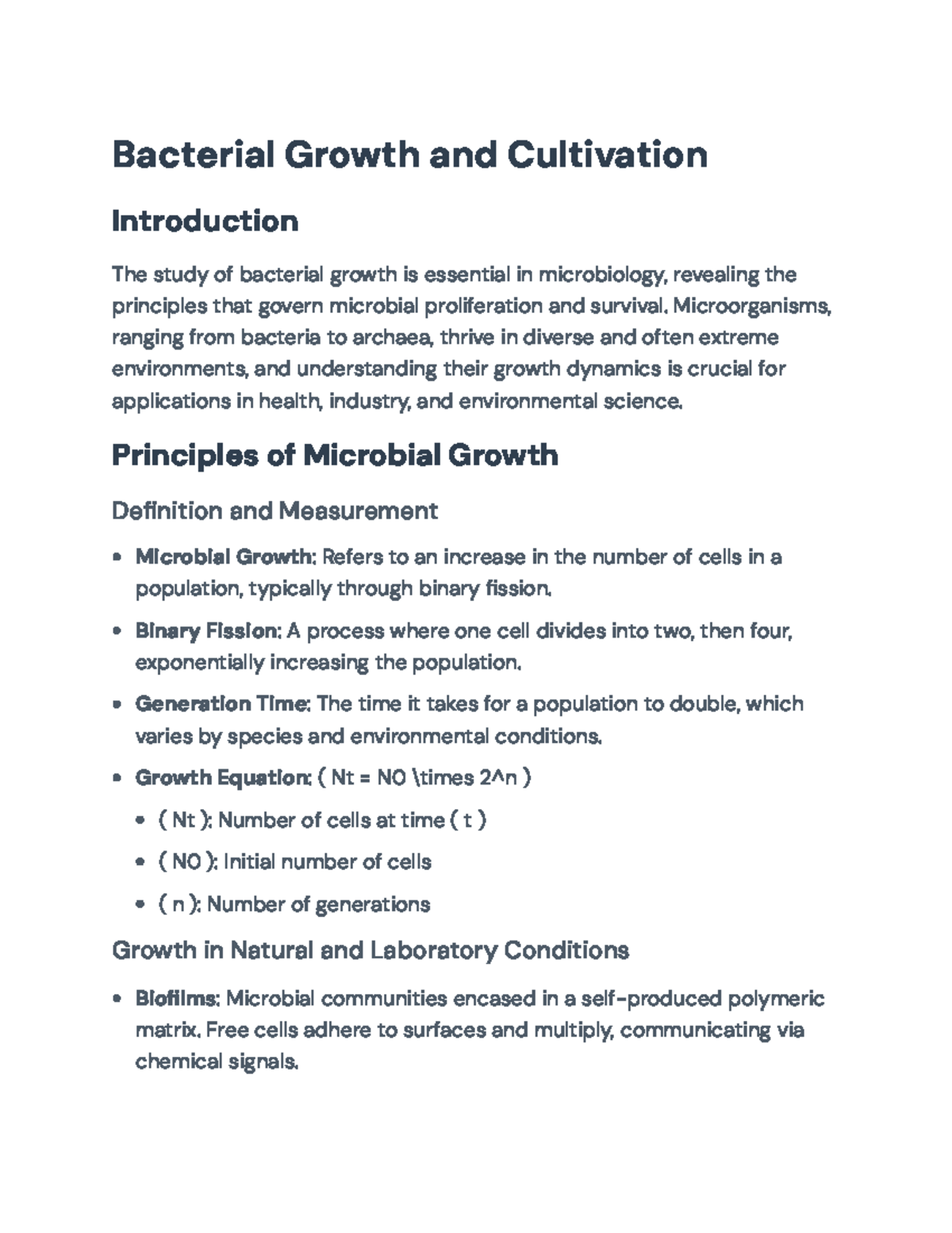 Bacterial Growth and Cultivation Principles - Microbiology 101 Notes ...
