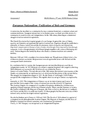 UNIT-4: Unification of Germany - Historical Overview and Key Events ...