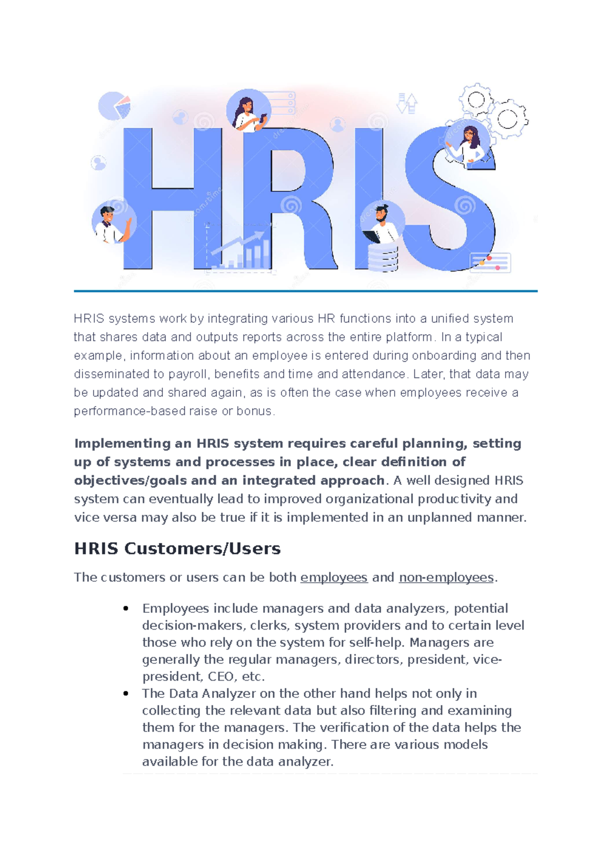 HRIS Architecture - HRIS systems work by integrating various HR ...