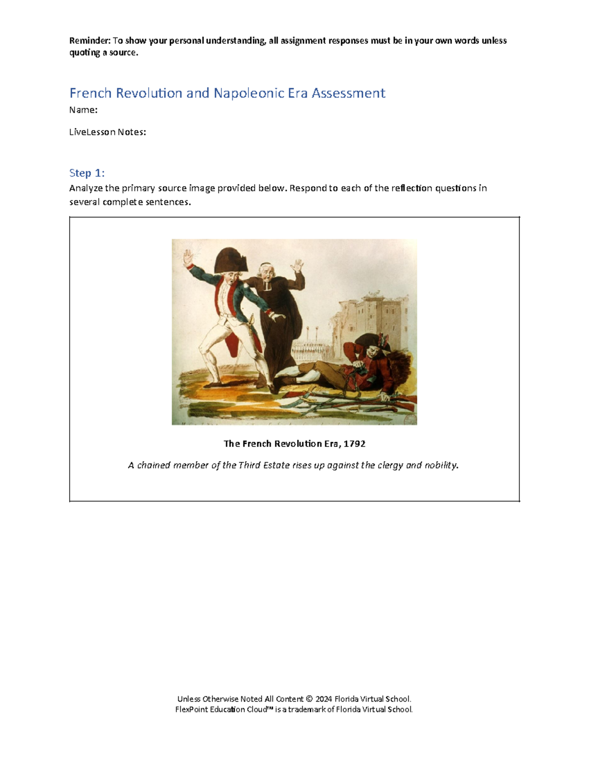 Copy of CG 5 06 French Revolution Napoleon - Reminder: To show your ...
