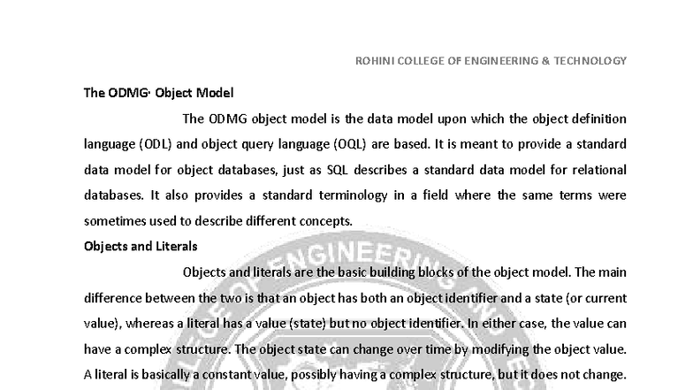 ROHINI 98421677252 - Object Model Overview and Concepts - Studocu