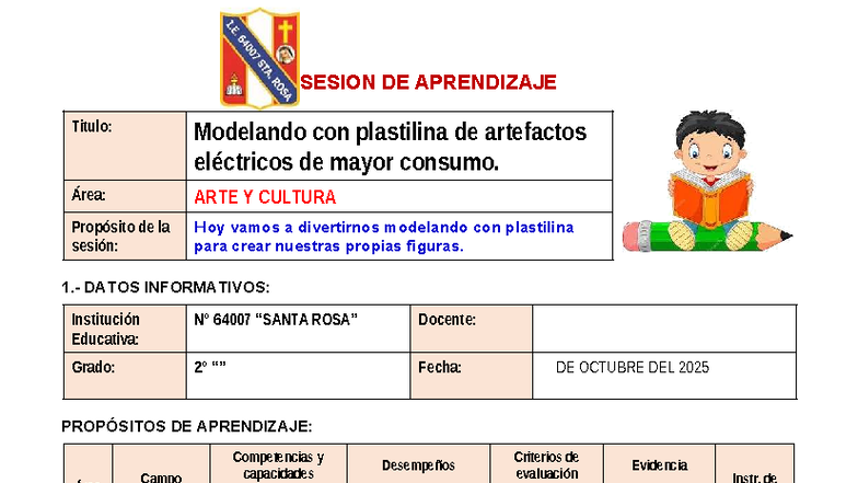 Sesión de Aprendizaje: Modelando Artefactos Eléctricos con Plastilina ...