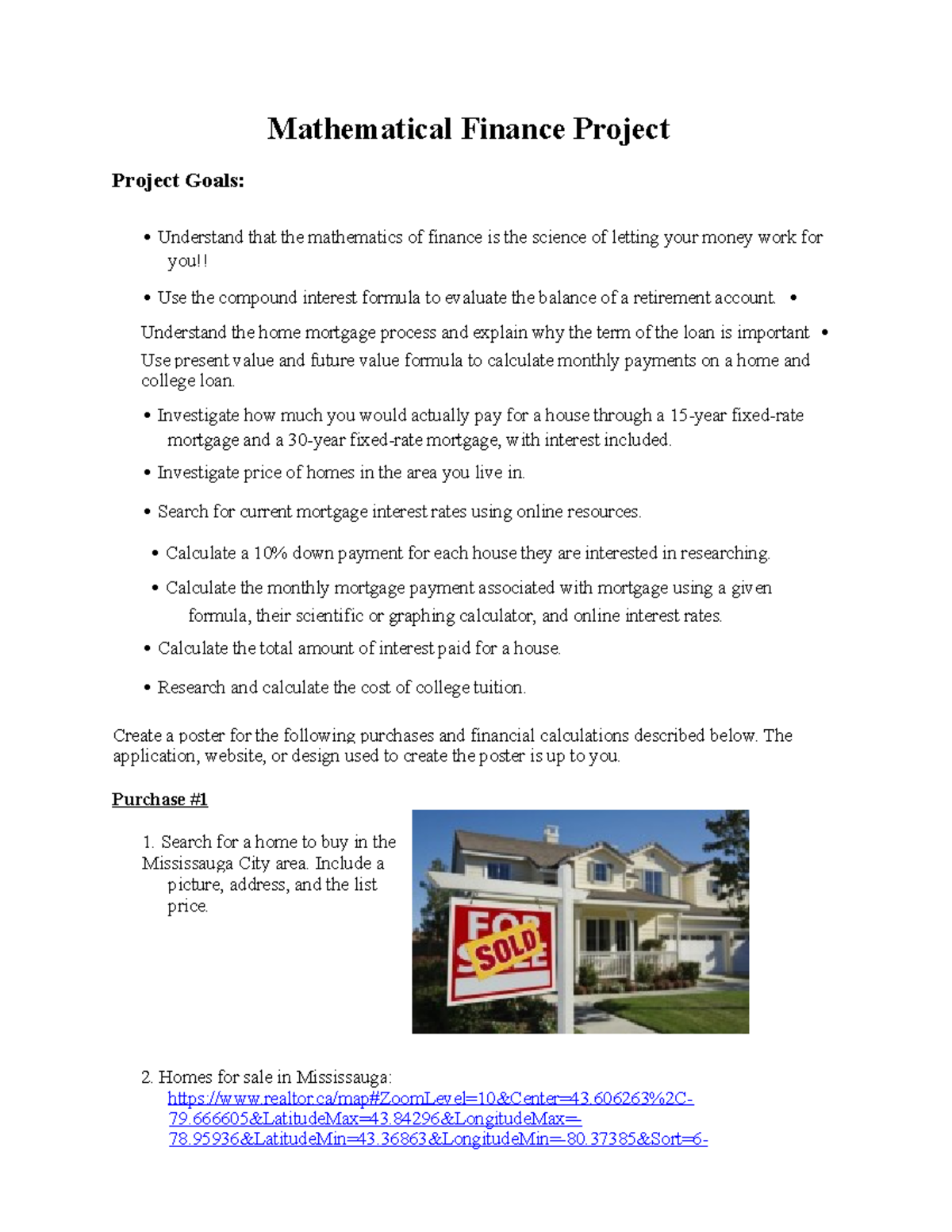 Financial Math Final Project: Essential Concepts & Calculations - Studocu