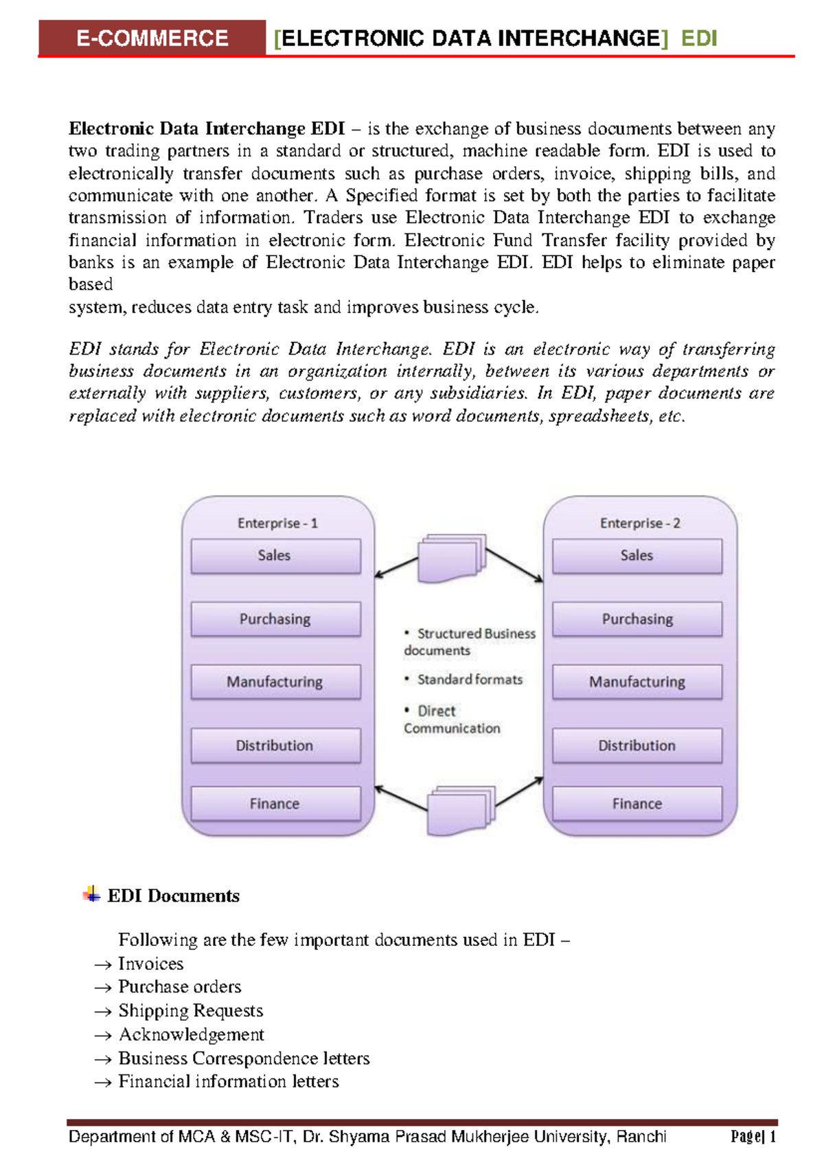 DATA EDI: Understanding Electronic Data Interchange Systems - Studocu