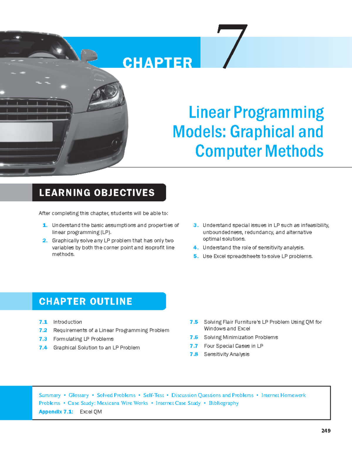 Quantitative Analysis for Management - 249 Linear Programming Models: Graphical and Computer ...