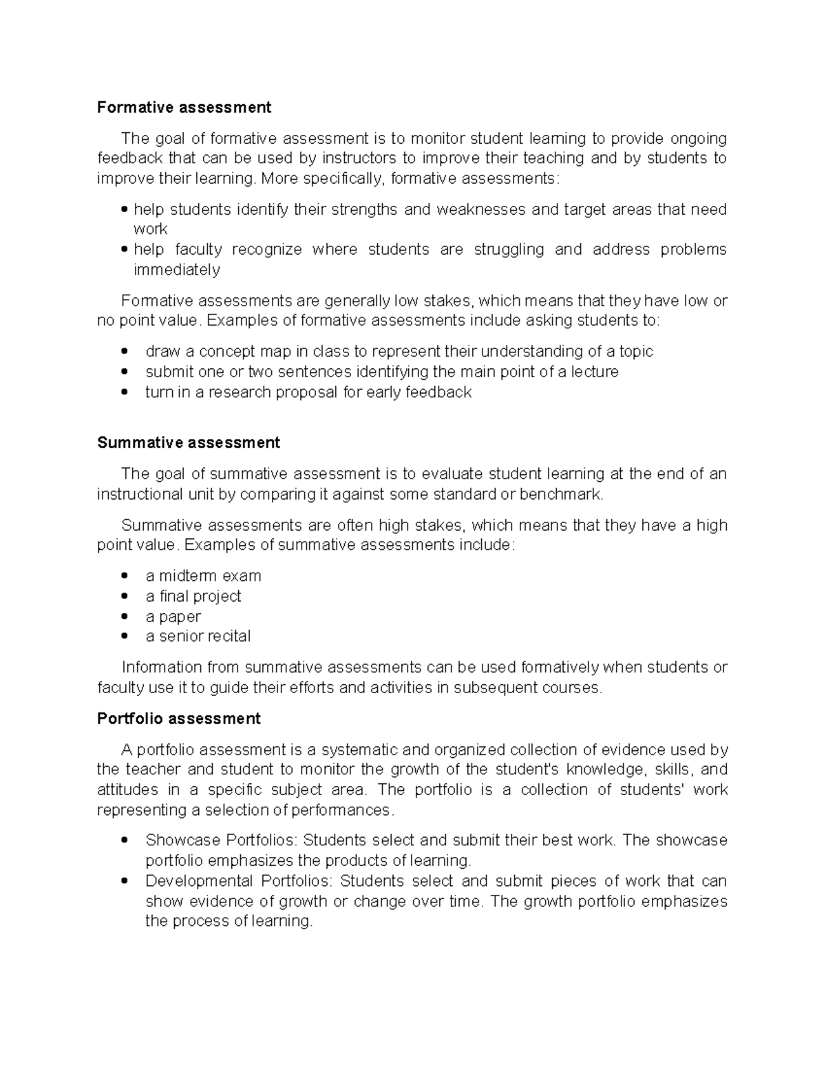 Formative assessment - More specifically, formative assessments: help ...