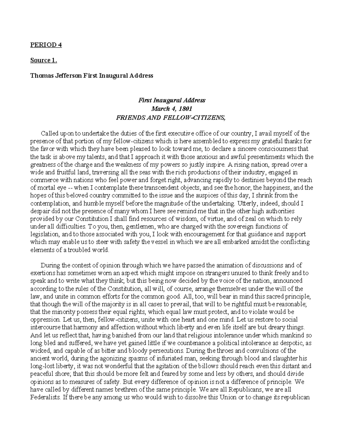 Period 4 Historical Sources Analysis and Reflections - Studocu