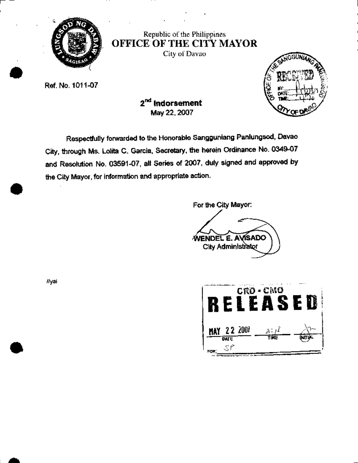 Resolution 1282: Amending Davao City Ordinance No. 2005 Revenue Code ...