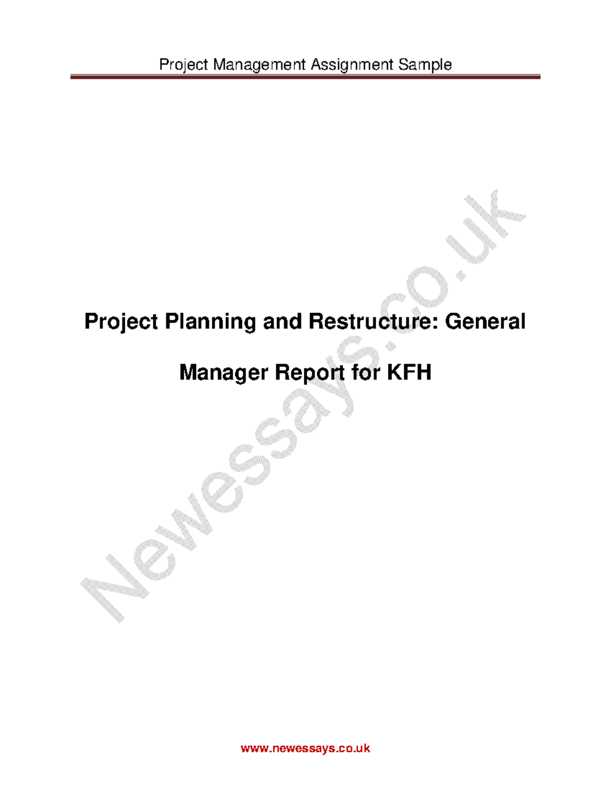 Project Management Assignment Sample - Project Management Assignment ...