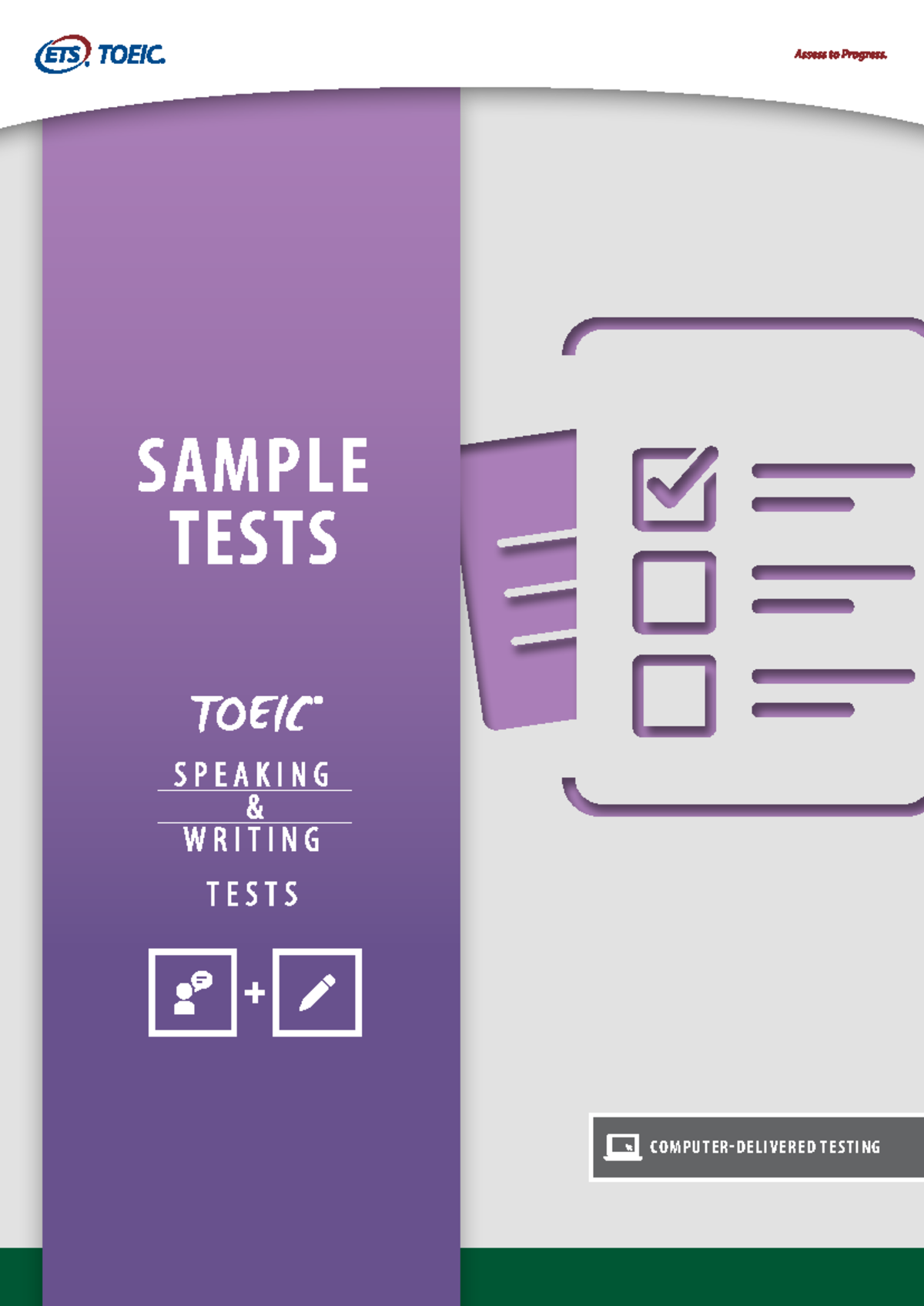 TOEIC Speaking & Writing Sample Tests Overview and Instructions - Studocu