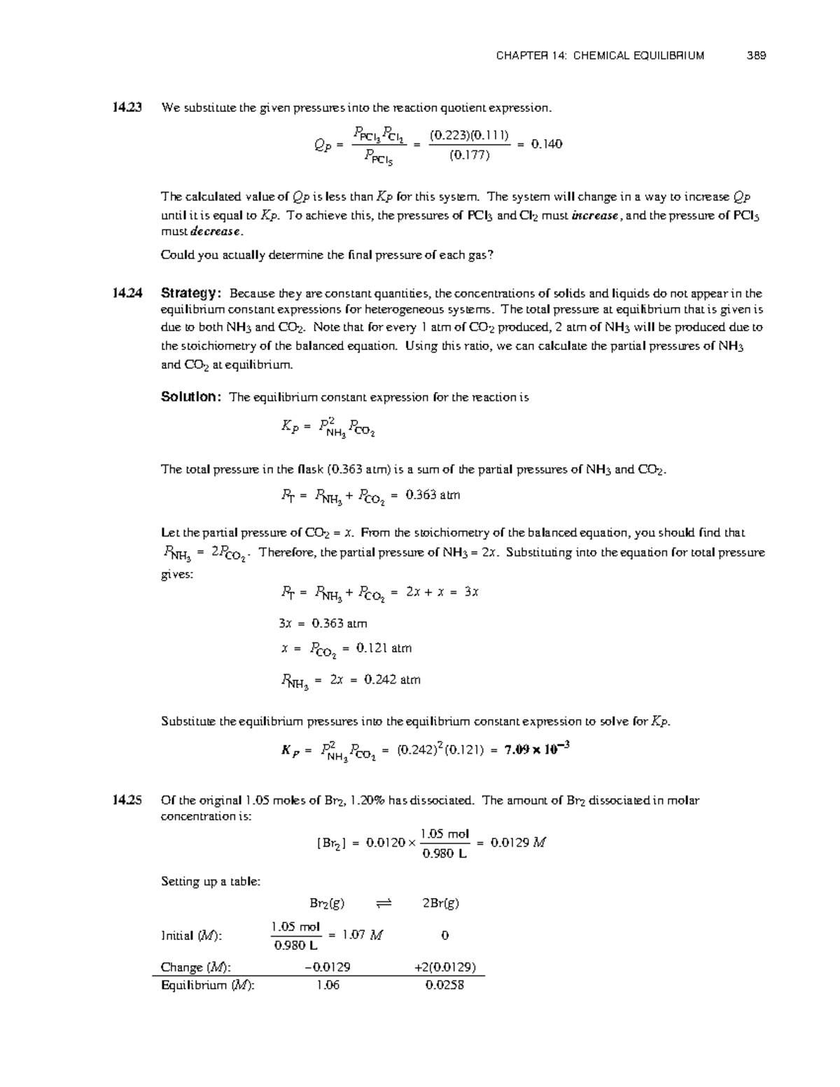 CHAPTER 14: CHEMICAL EQUILIBRIUM SOLUTIONS (CHEM 10) - Studocu