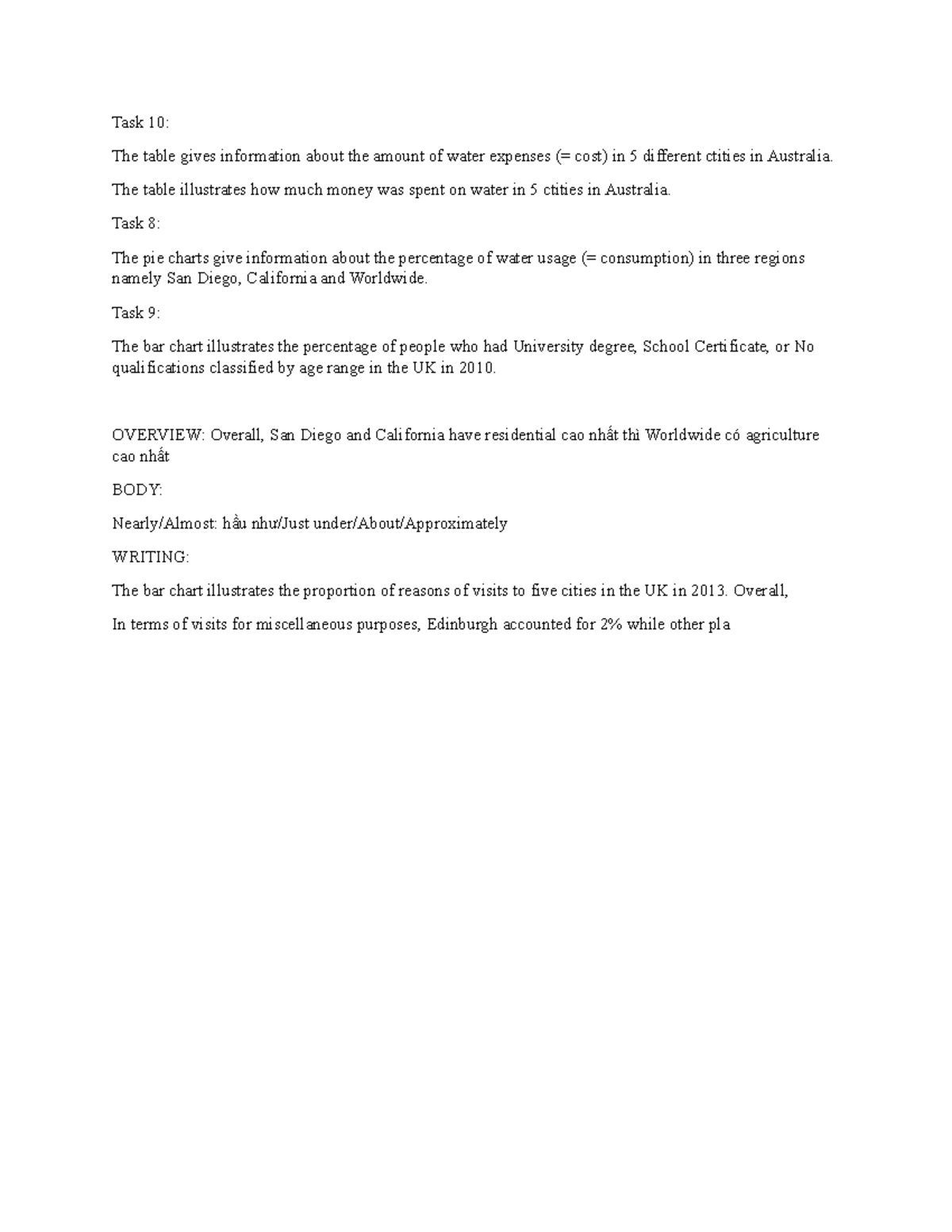Av7 Writing - 21555 - Task 10: The table gives information about the ...