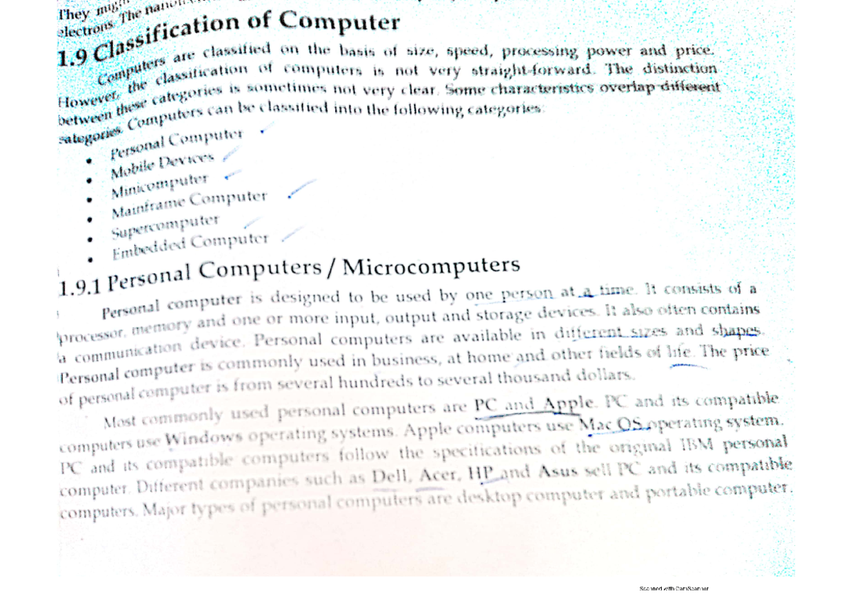 Classification of Computers: An Overview of Types and Categories - Studocu