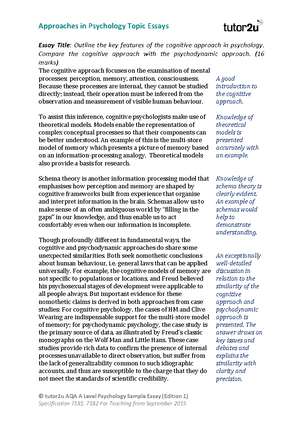 P1 psych essays - Discuss the cognitive explanation for depression (16 ...