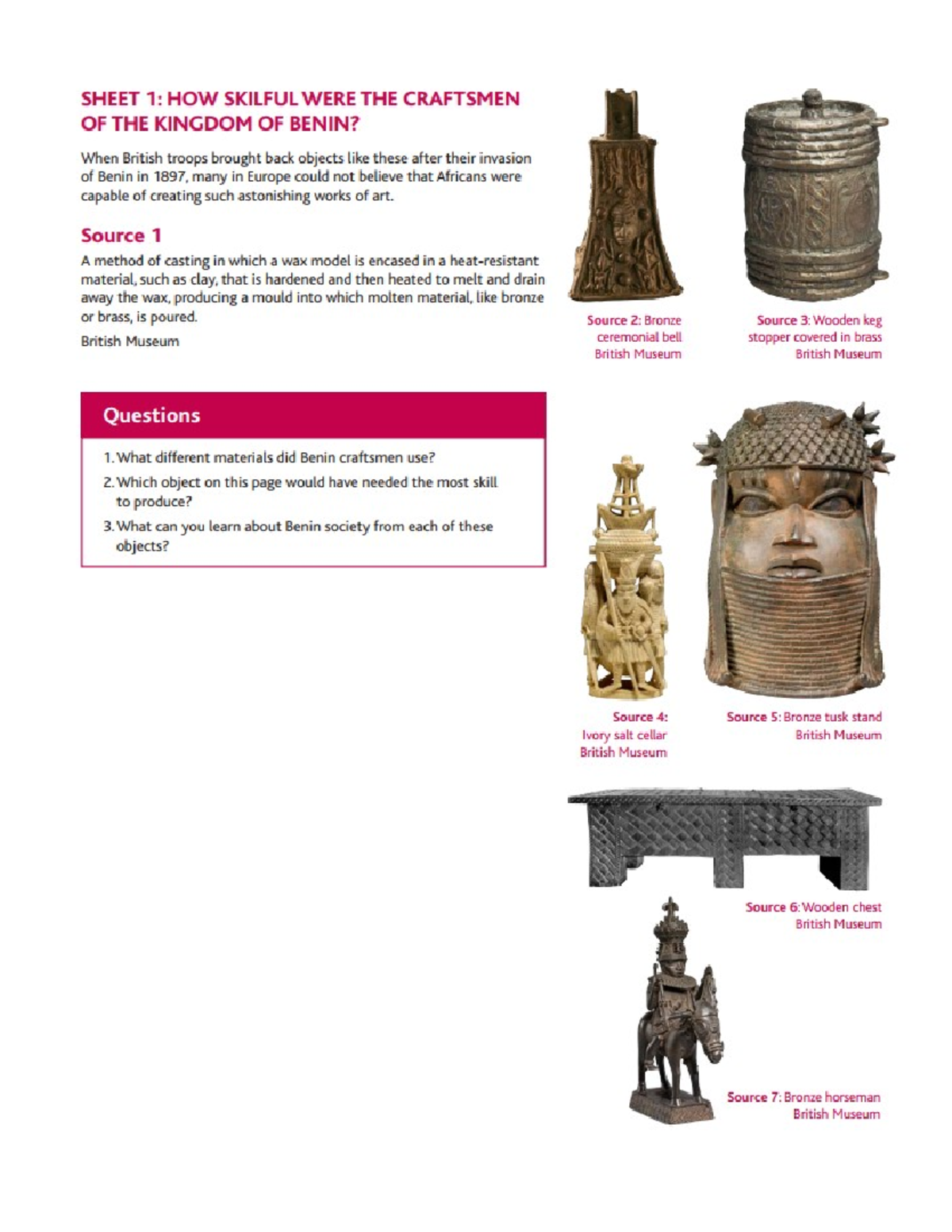 KS3 Final Exam: The Kingdom of Benin - Craftsmen, Power, and Wealth ...
