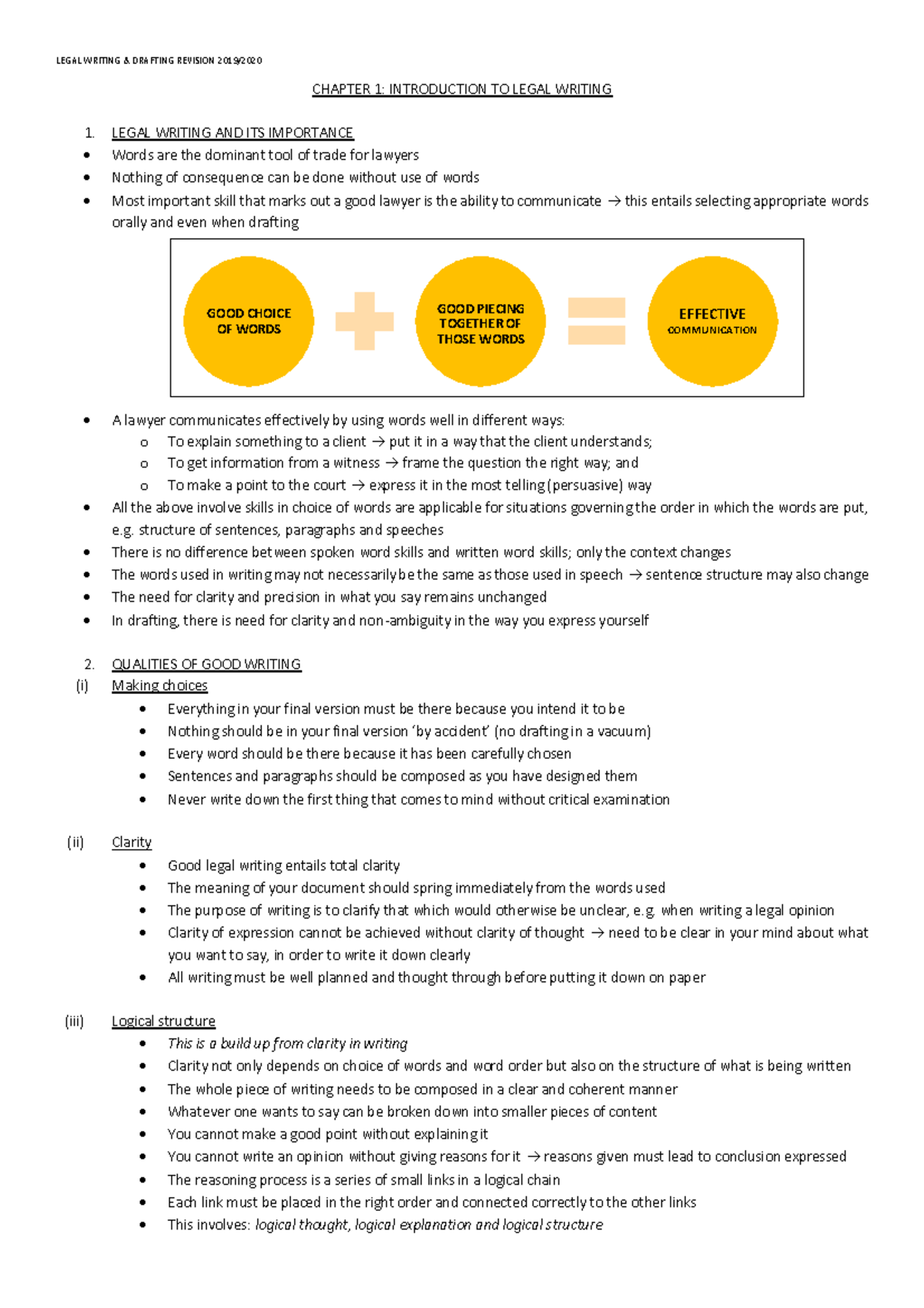 Legal Writing and Drafting - ATP Revision Essentials Guide - Studocu