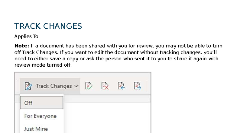 Track Changes Guide: How to Manage Edits in Your Document - Studocu
